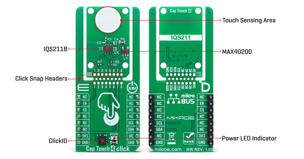 Cap Touch 4 Click - Mikroe | Mouser